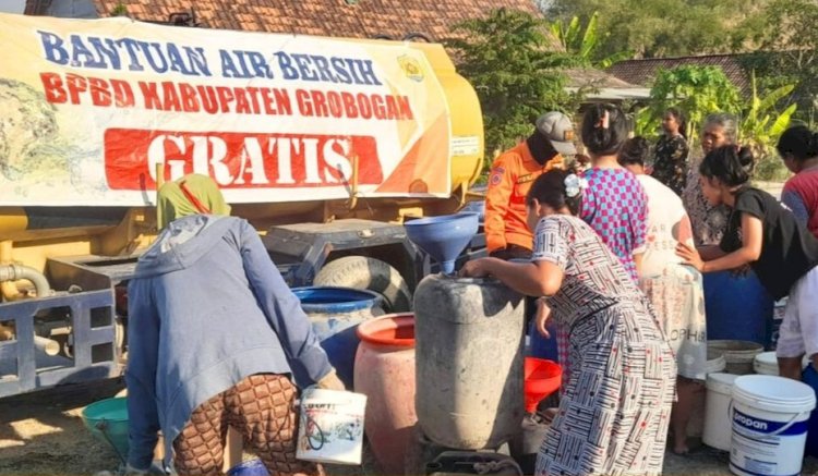 Bpbd Grobogan Sudah Salurkan 2 1 Juta Liter Air Bersih Rmol Jateng